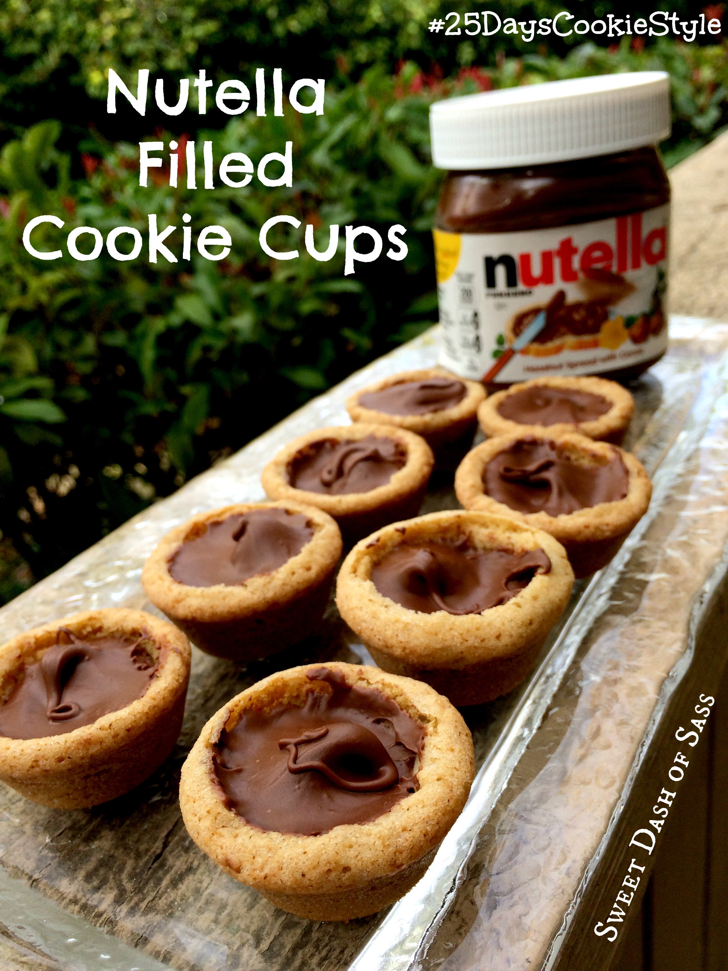 Nutella Filled Cookie Cups