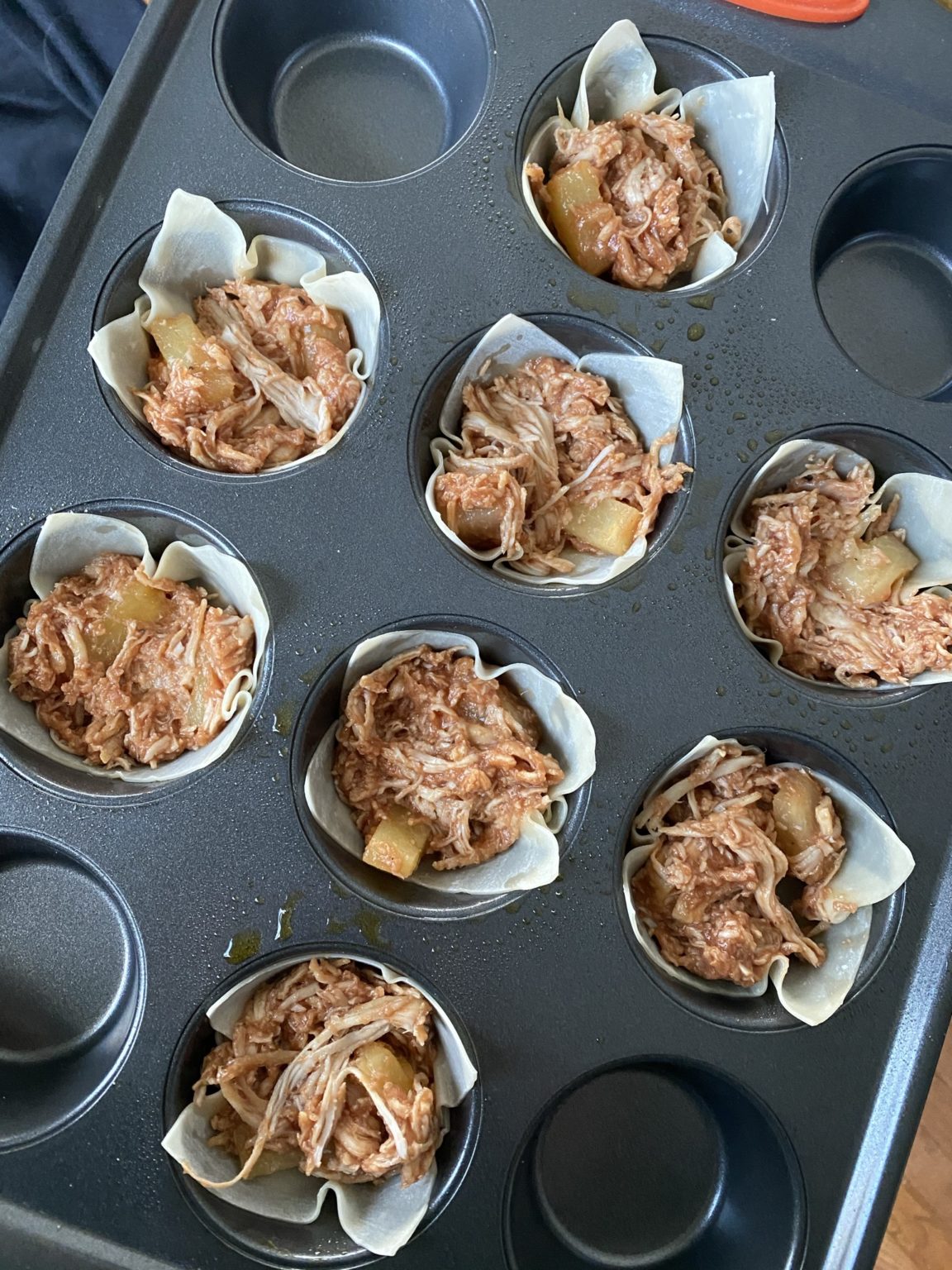 Hawaiian BBQ Chicken Cups