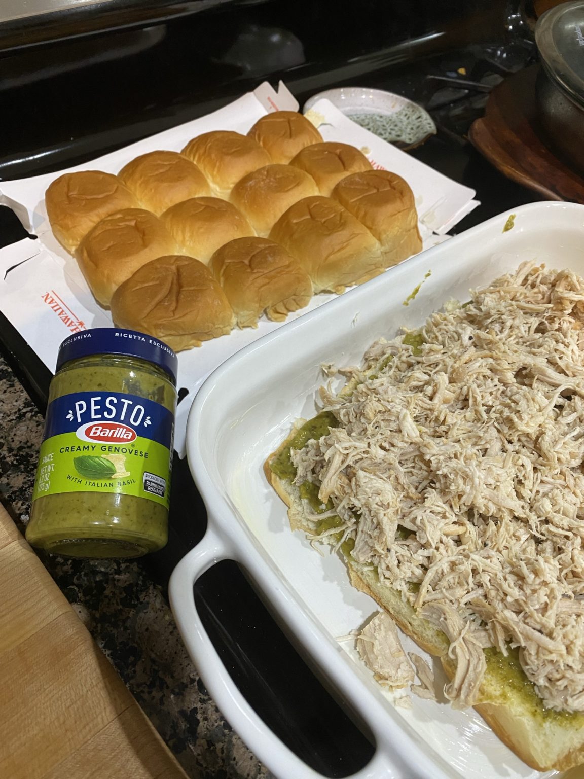 Chicken Pesto Sliders